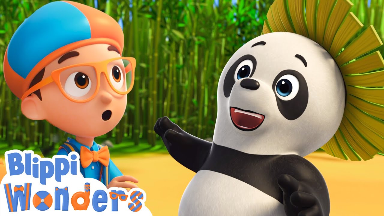 Blippi Wonders - Blippi Meets a Giant Panda! | Cartoons for Kids ...