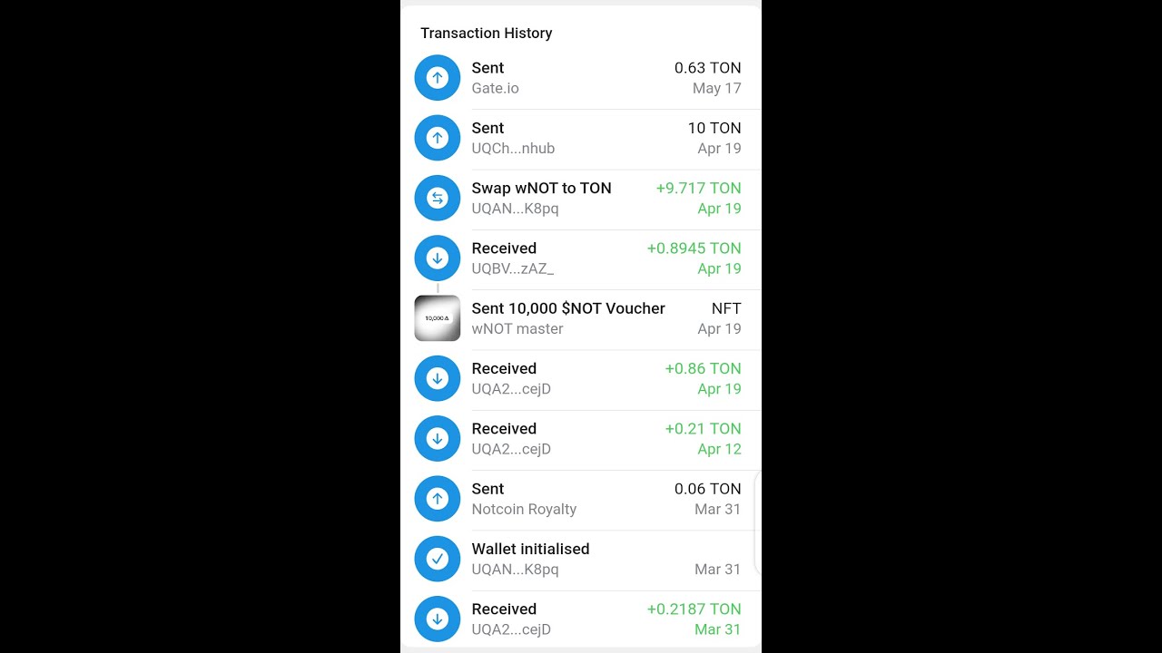 Learn How To Transfer Ton Coin From Telegram Wallet To My Ton Wallet ...