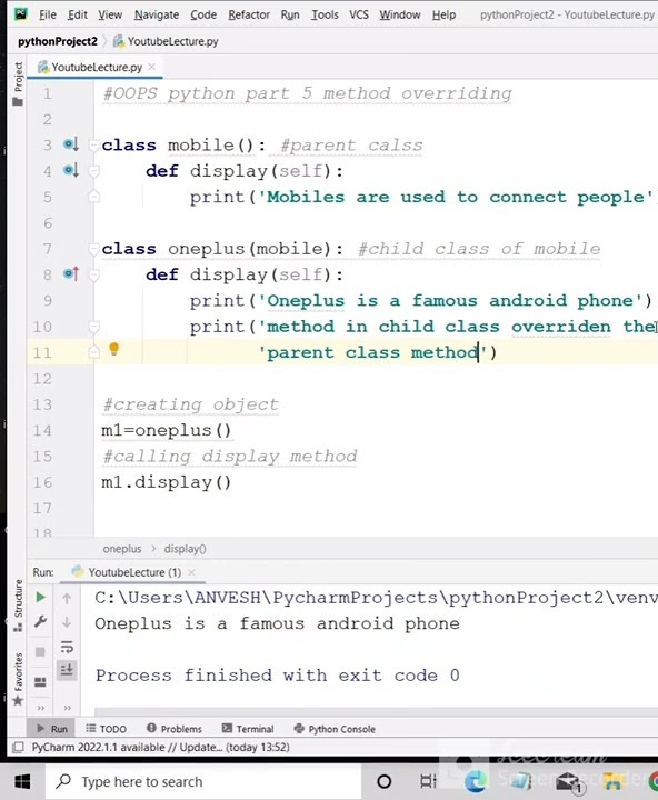 Python coding shorts #python #coding #shorts #oops#interview - YouTube