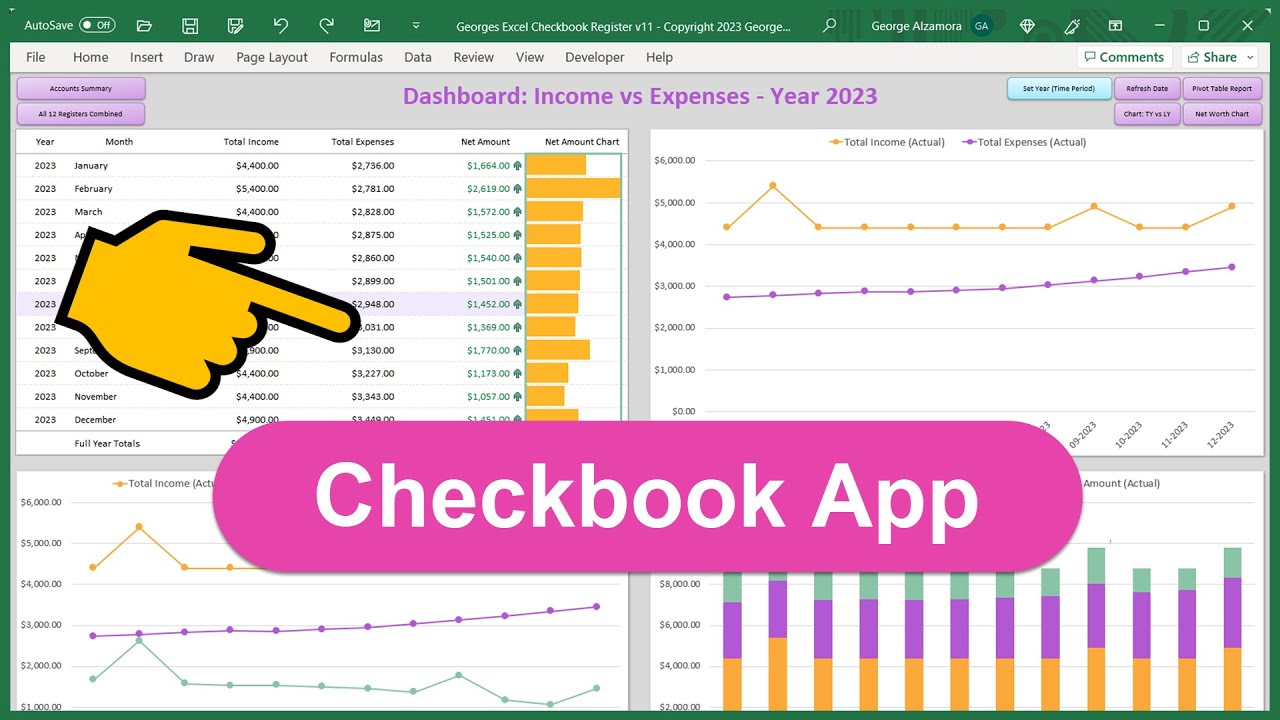 Checkbook App Software Alternative to Quicken Simplifi Mint - YouTube