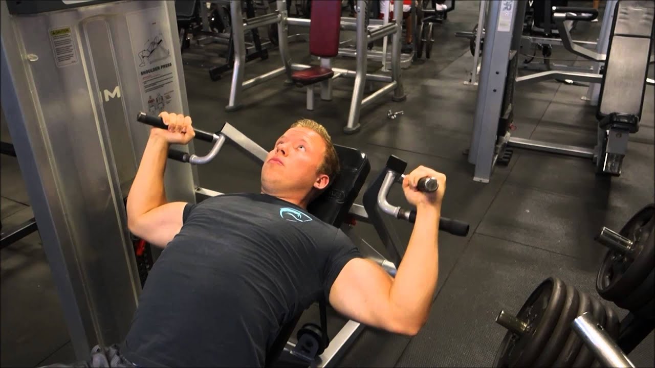 Lying Machine Shoulder Press - YouTube