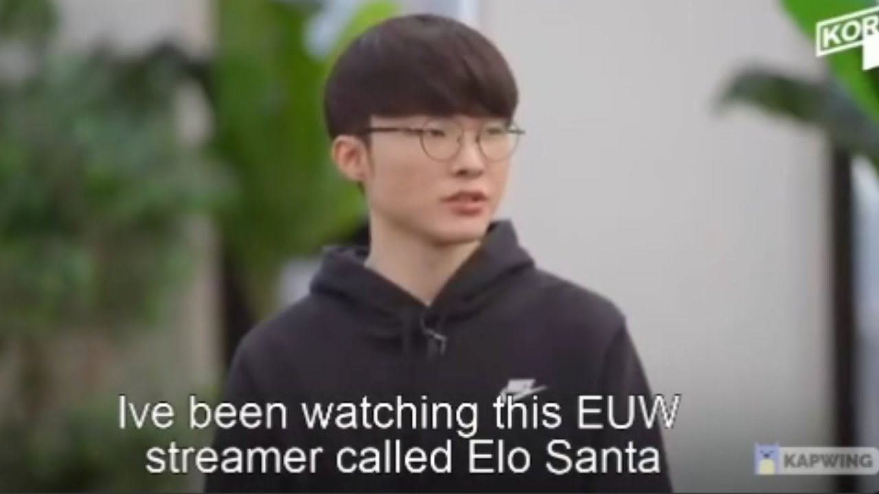 Faker knows who elosanta is? - YouTube