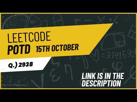 2938. Separate Black and White Balls | LeetCode POTD Solution - October 15 (Q#2938) - YouTube