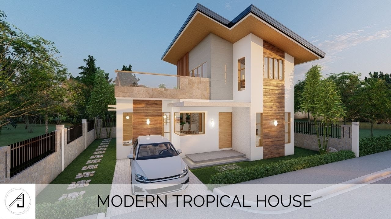 MODERN TROPICAL DESIGN ( TWO STOREY WITH DECK ) - YouTube