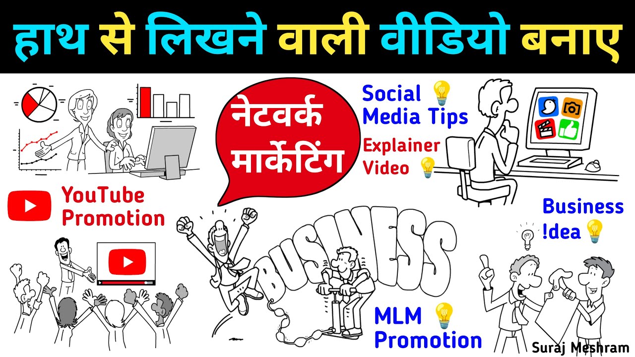 Whiteboard Animation Video बनाए । MLM । Network Marketing । Animation ...