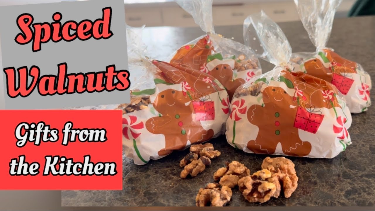Delicious Candied Spiced Walnuts - perfect for gift baskets! - YouTube