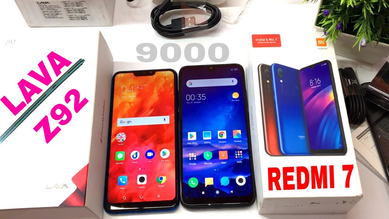 Lava Z92 vs Redmi 7 Unboxing,Review,Compare in Hindi - YouTube