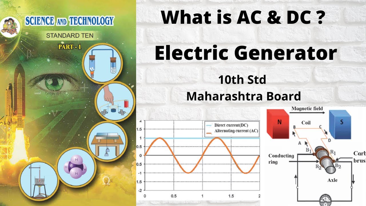 Electric generator 10th std | Alternating Current & Direct Current ...