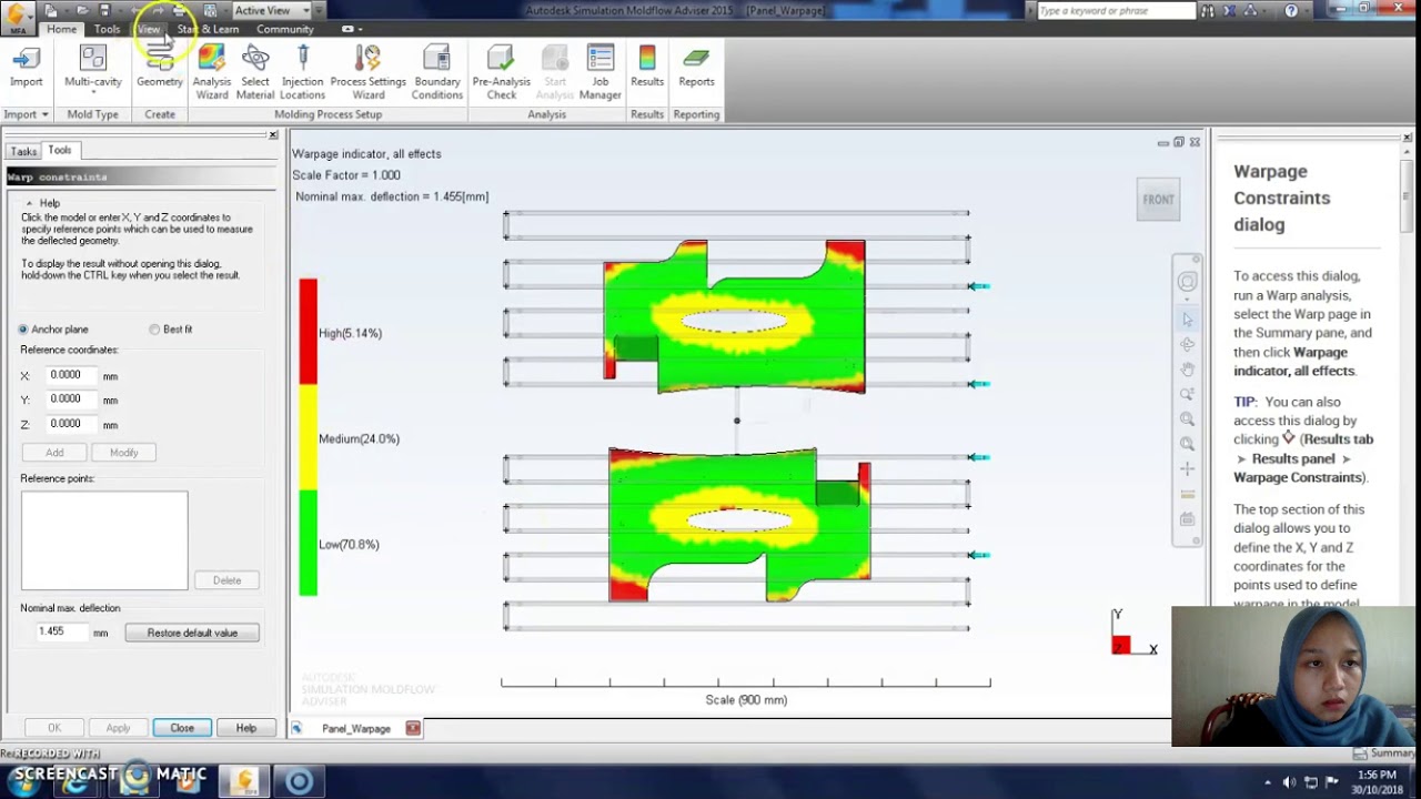 warp analysis quick start (tutorial) autodesk moldflow - YouTube