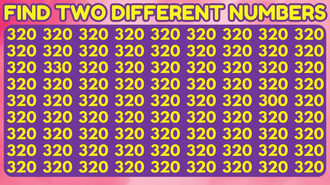 Find Two Different Numbers | 320 #find #findthenumber #quizchallenge # ...