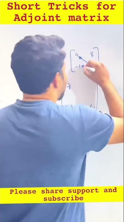Shortcut method to find adjoint matrix in 5 seconds #shorts - YouTube