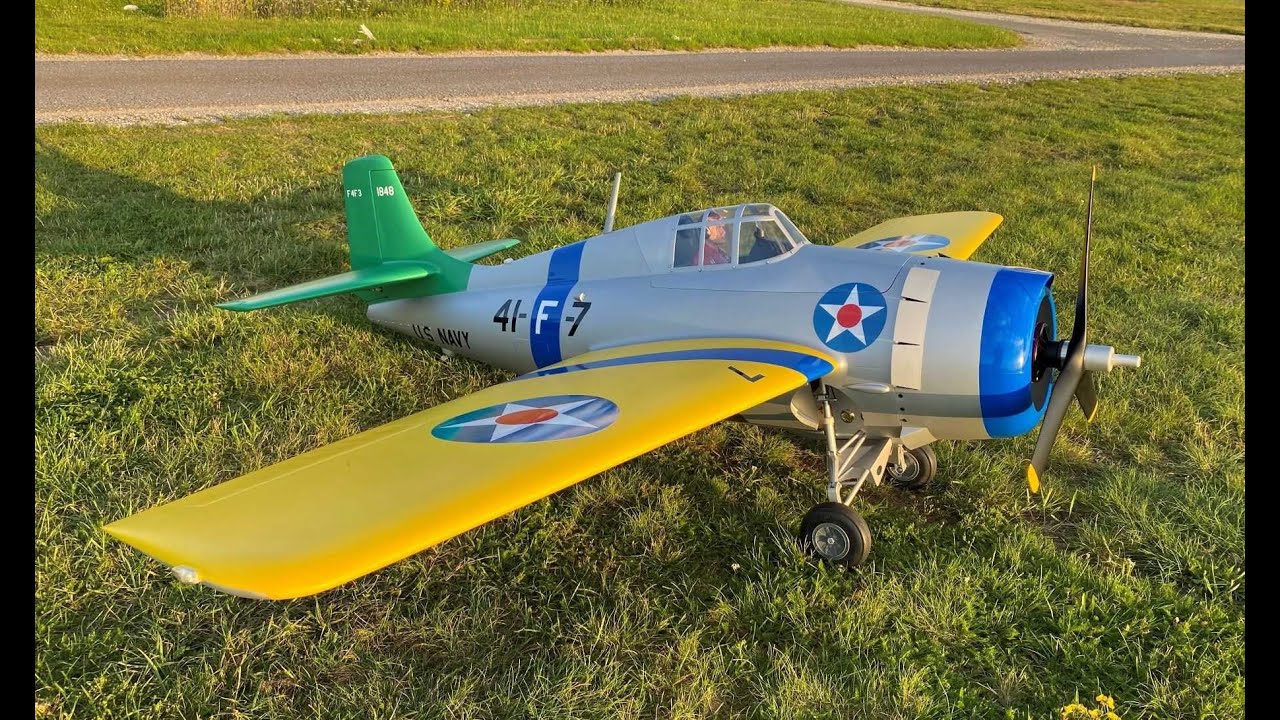 Giant Scale RC Model Grumman Wildcat F4F - YouTube