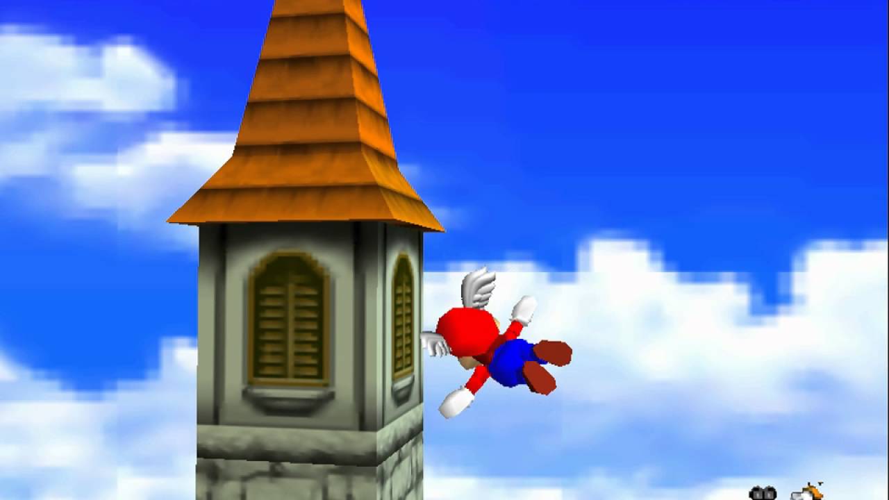 Super Mario 64 Walkthrough: S-3 Tower of the Wing Cap - YouTube