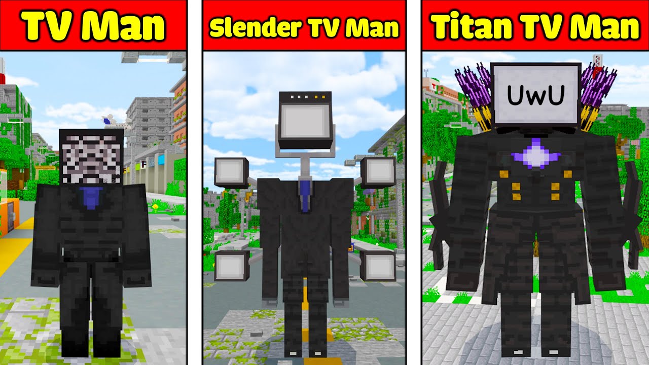 JAYGRAY SÁNG TẠO THÀNH CÔNG NHỮNG KIỂU TV MAN TRONG MINECRAFT*SLENDER ...
