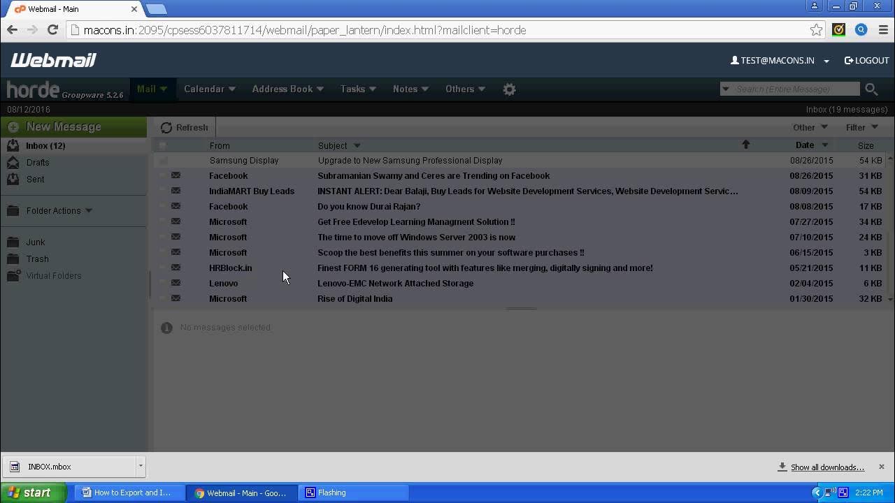How to Export and Import Horde Emails | webmail migration | email Backup and Restore on Horde ...