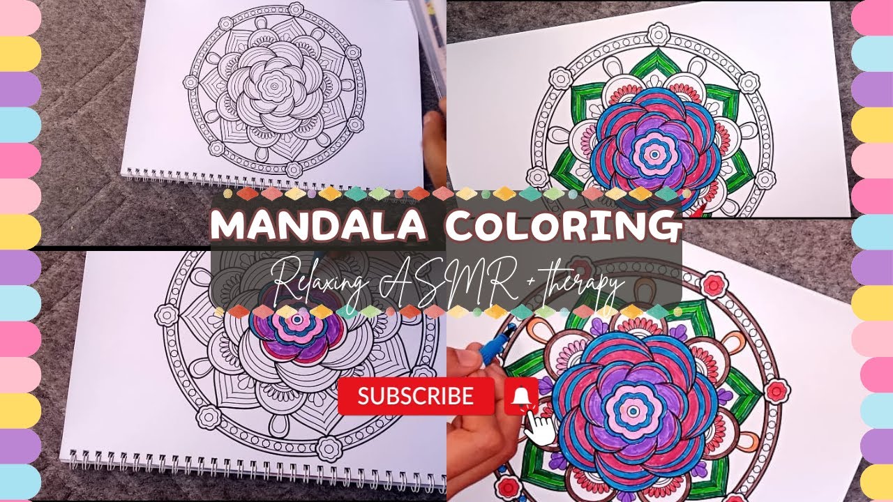 Relaxing Mandala coloring Video Coloring Therapy Relaxing therapy Asmr ...