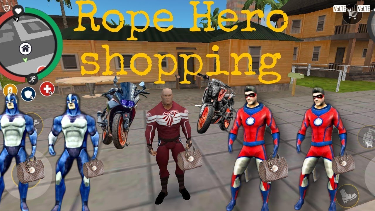 Rope Hero Shopping Vice Stone Game Town Game Play Video@Rope Hero game ...