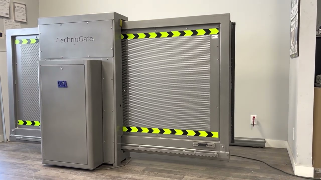 TechnoProof cantilever bike lane gate. - YouTube