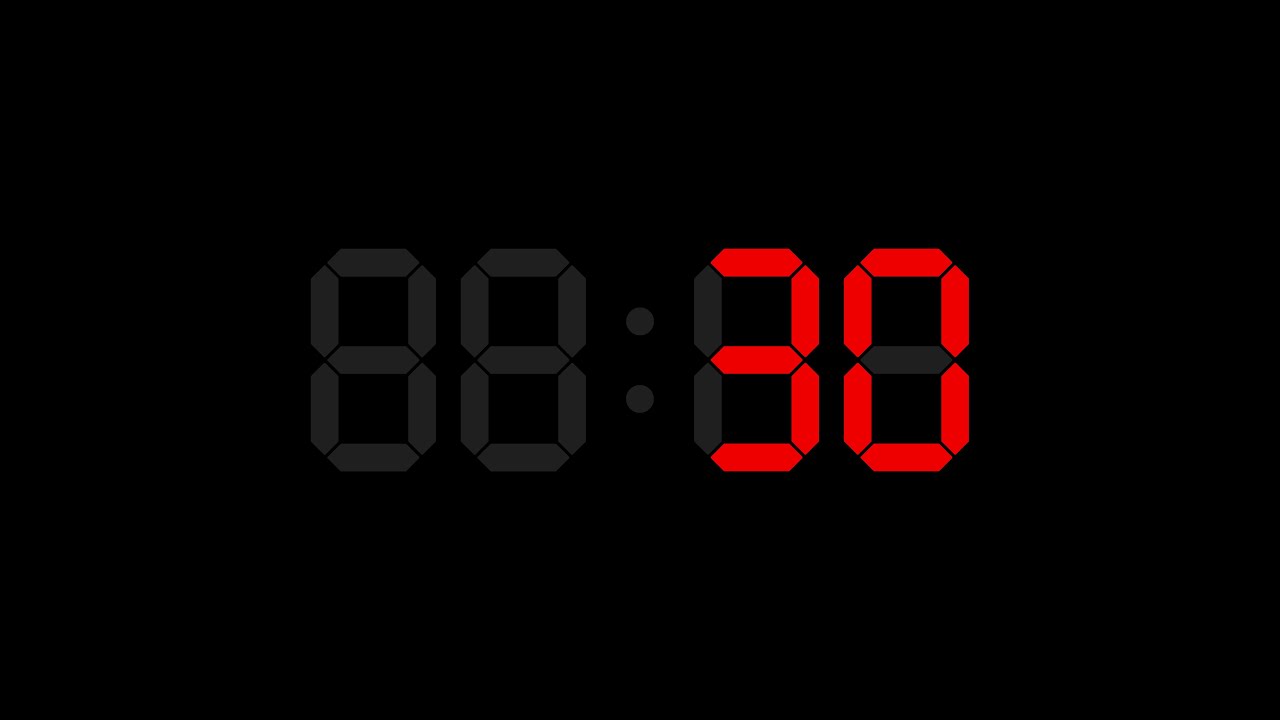 30 second digital timer black and red with sound - YouTube