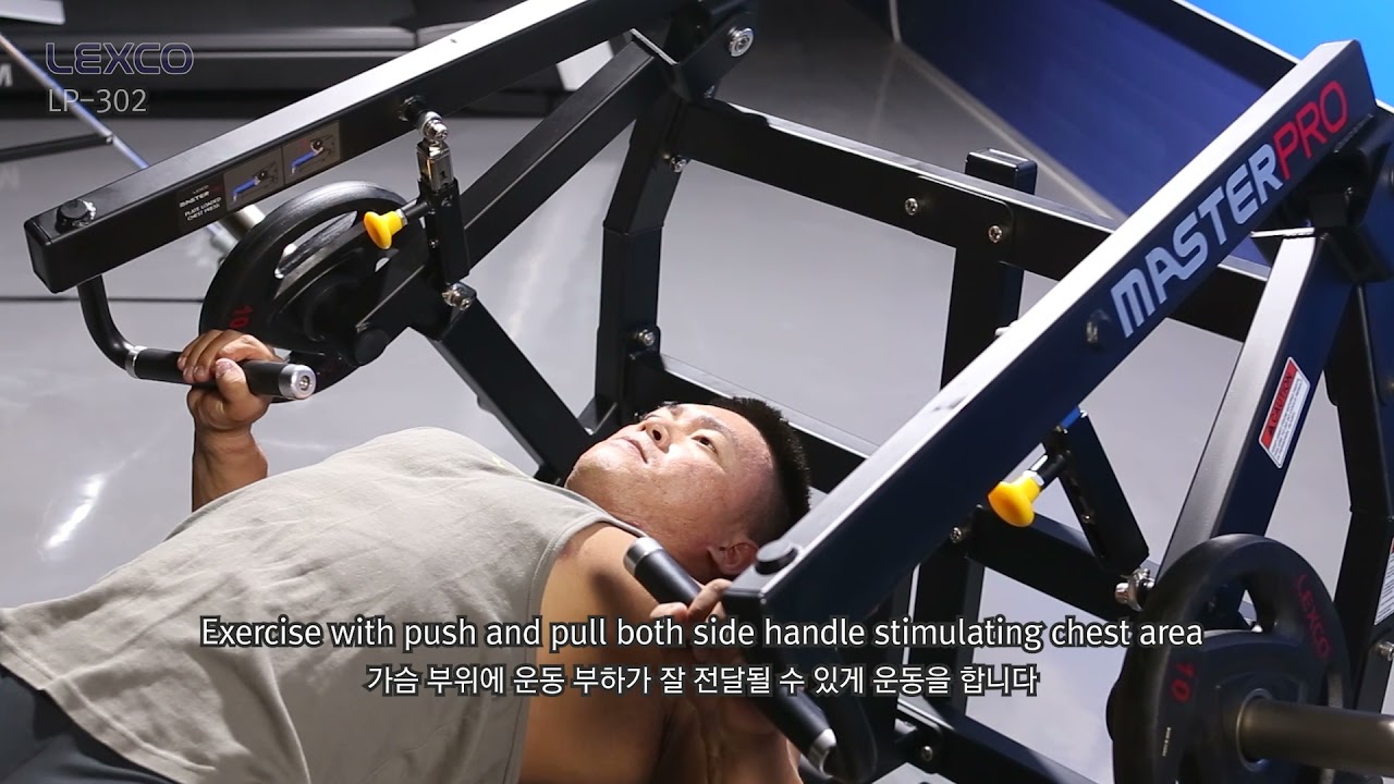 LEXCO MASTER PRO- LP302-Plate loaded Chest Press - YouTube