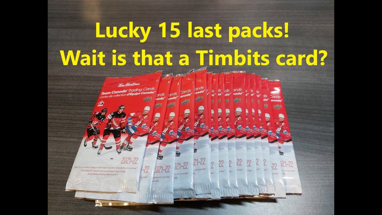 V48 : Lucky last 15 Tim Hortons Team Canada packs! A Timbits card ...