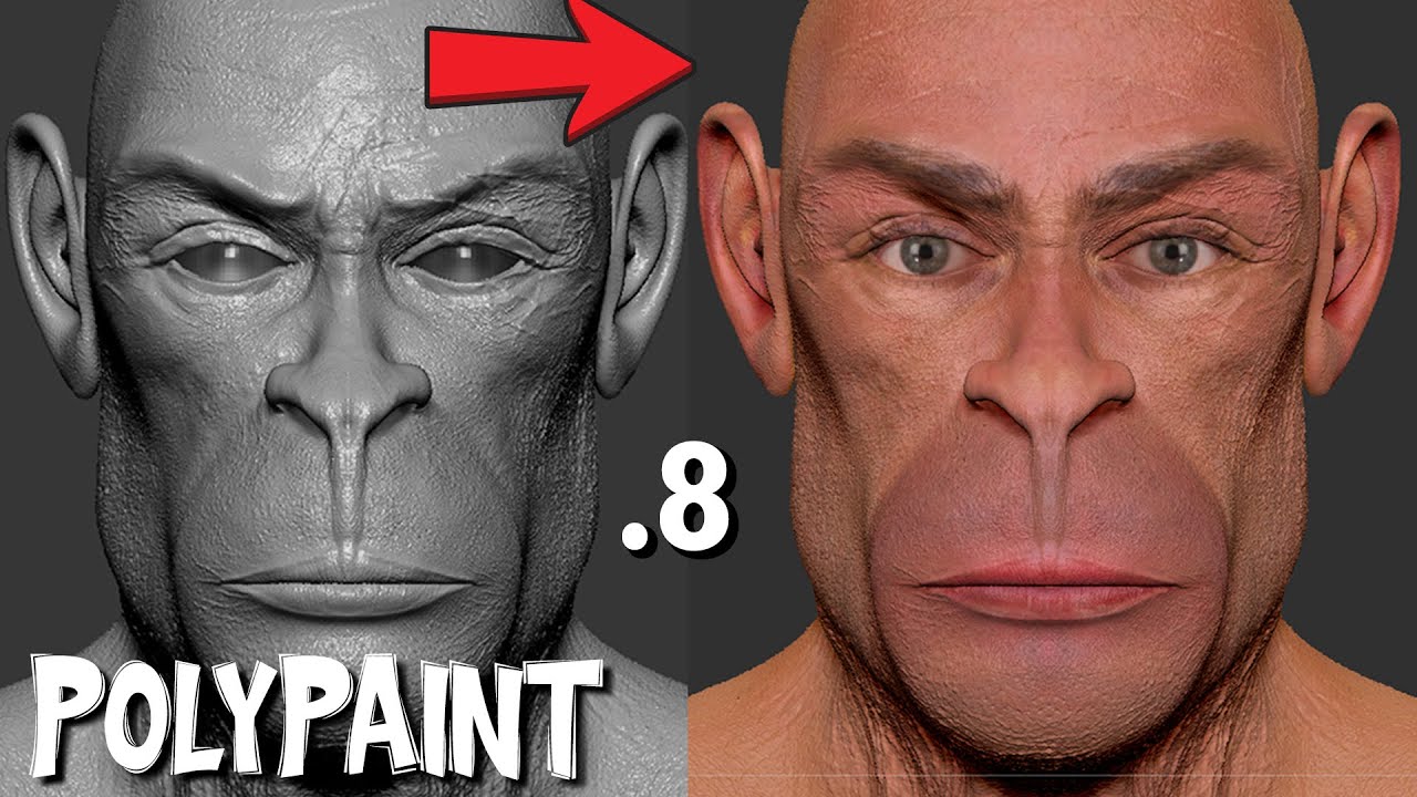 Realistic Skin | Zbrush Polypaint - YouTube