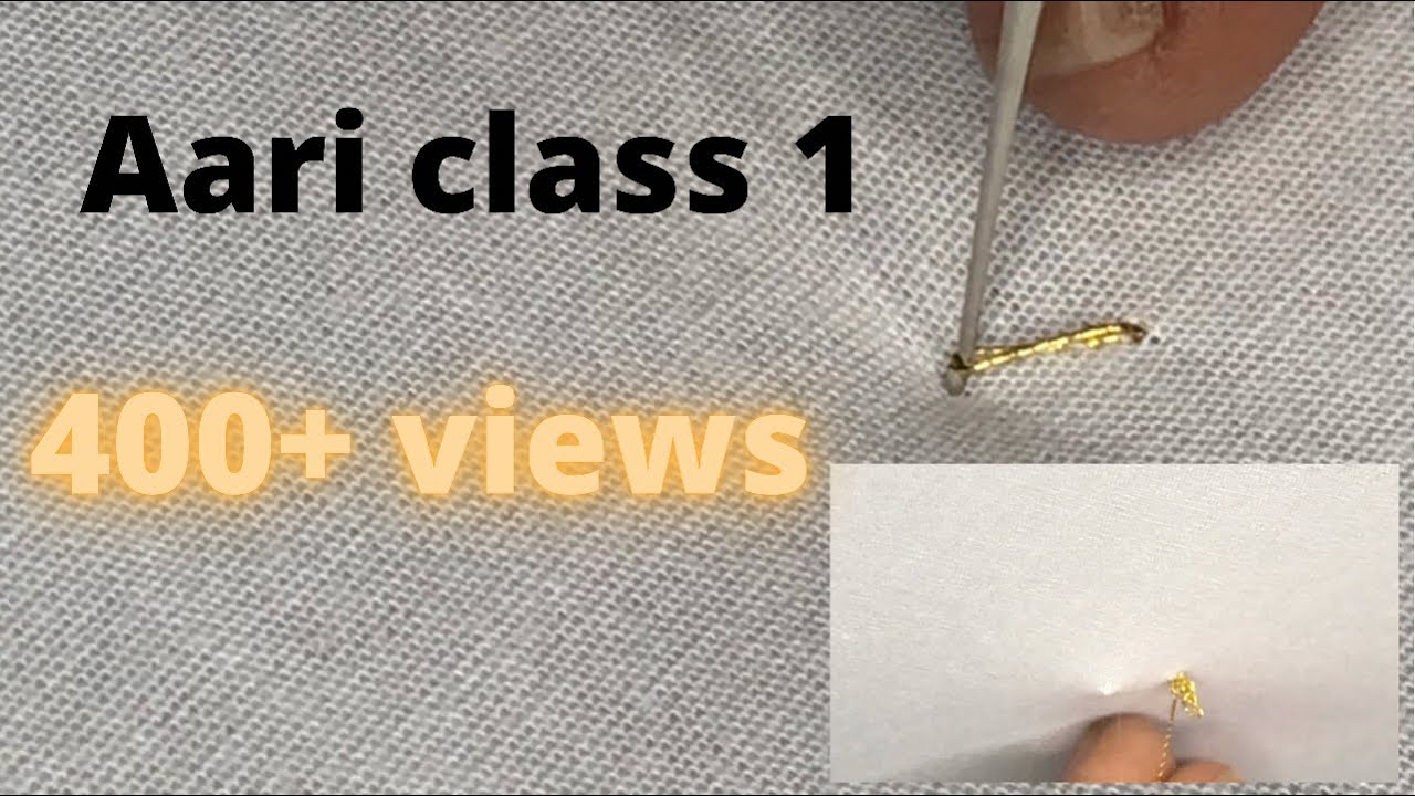 aari work for beginners | aari end knot | aari chain stitch | aari ...