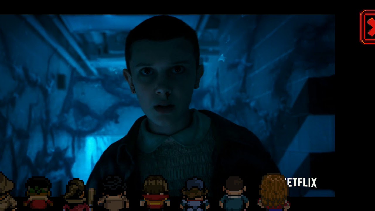 Stranger Things Video Game: Movie Theater Hidden Trailer - YouTube