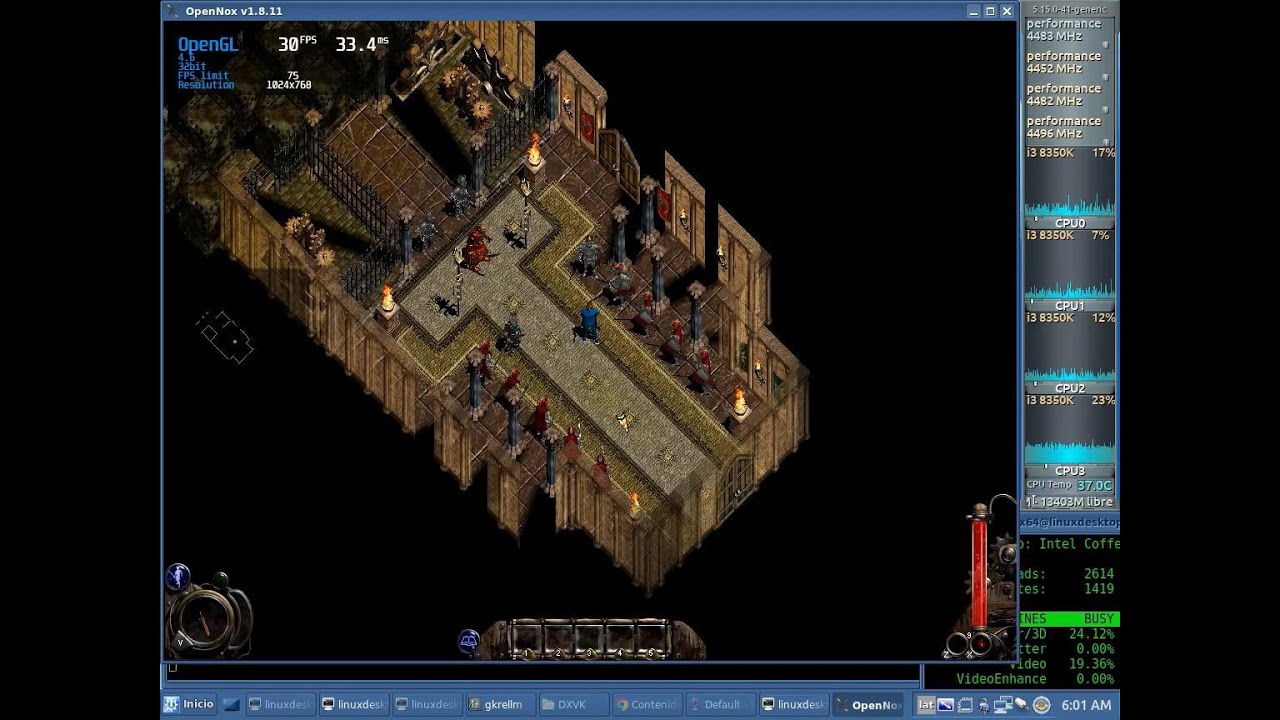 OpenNox 1.8.11 OpenGL Native Test 60fps QuickSync x64 + Sound (Core i3 ...