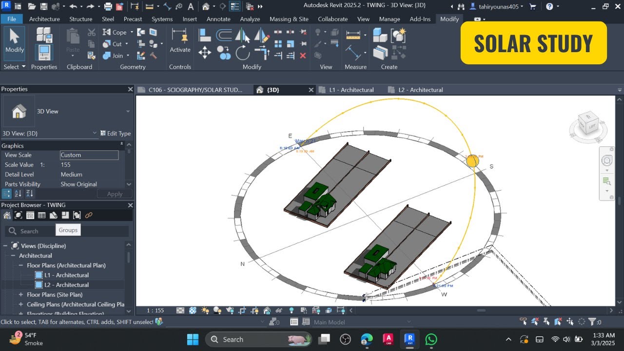 "Revit Solar Study Analysis | Sciography & Sun Path Analysis" - YouTube