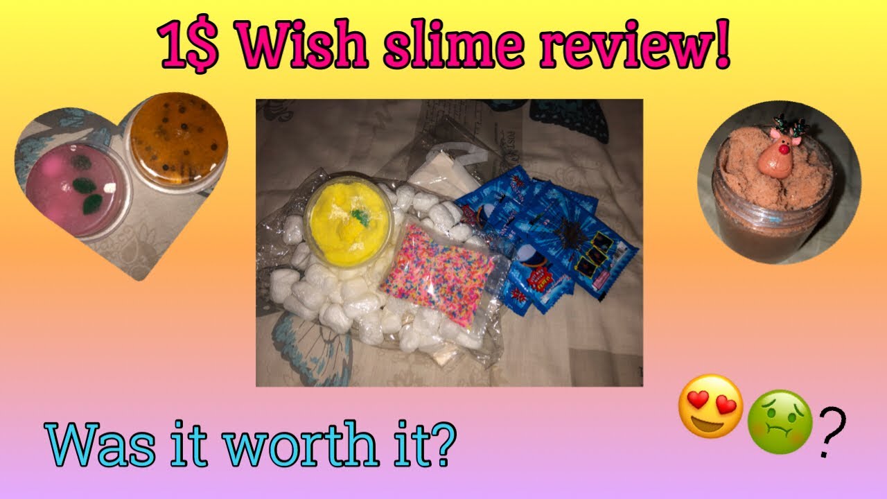 1$ Wish slime review! - YouTube