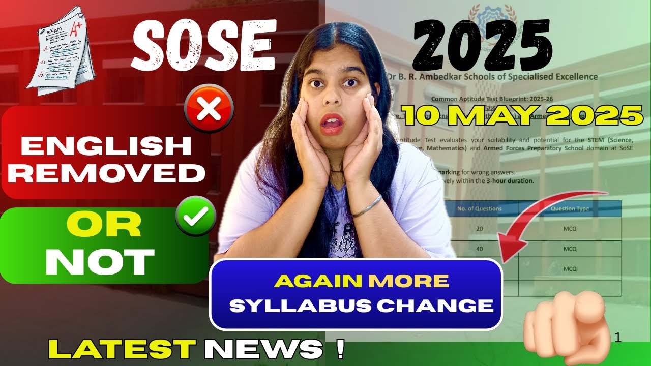 SOSE ne firse syllabus change kr diya 😮‍💨 SOSE UPDATED SYLLABUS 2025 ...
