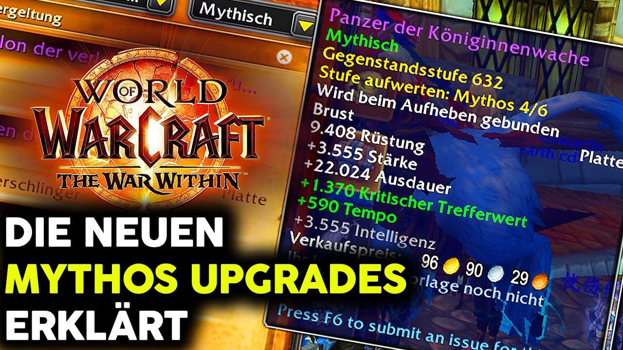 So funktionieren die neuen Mythic (Mythos) Upgrades in The War Within ...