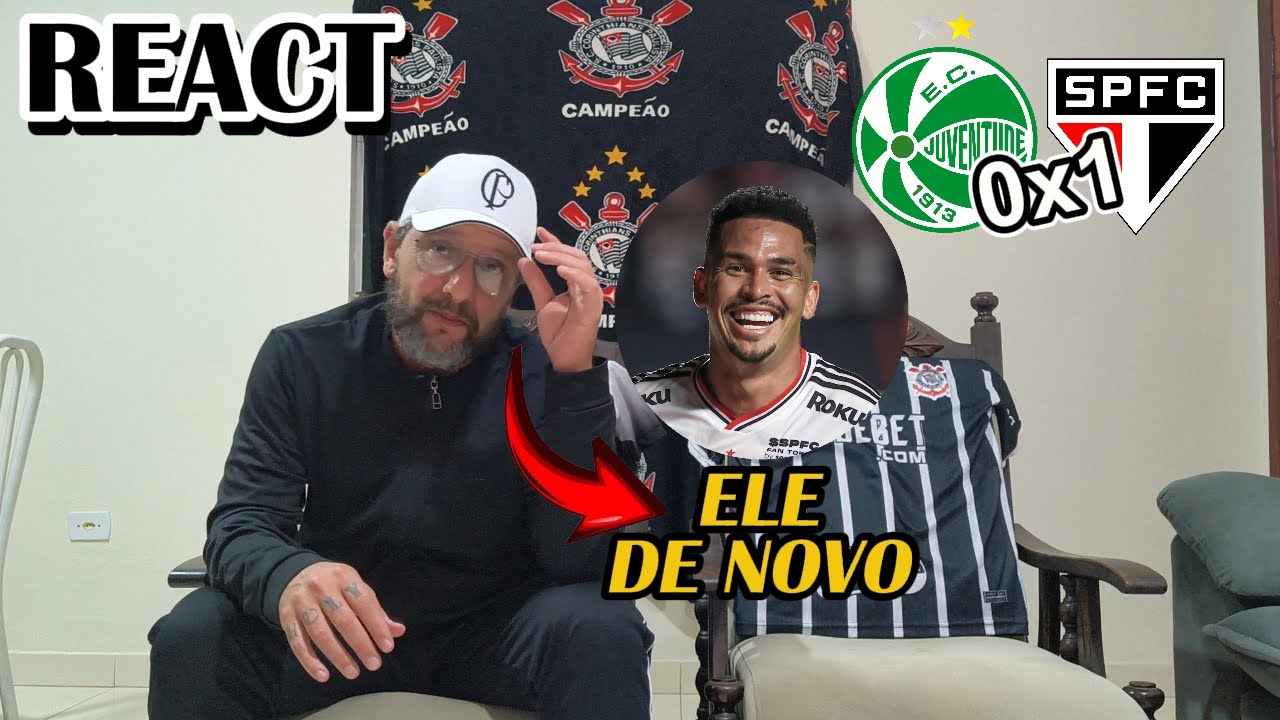 REACT Juventude 0x1 São Paulo - LUCIANO DECIDE DE NOVO. SÃO PAULO NÃO VAI CAIR...INFELIZMENTE ...