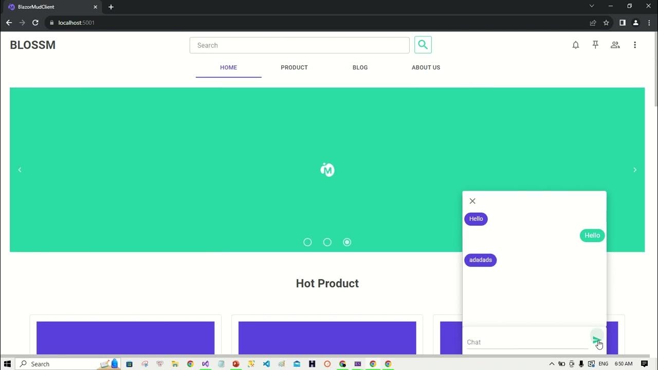 Demo Chat - | Mud Blazor - YouTube