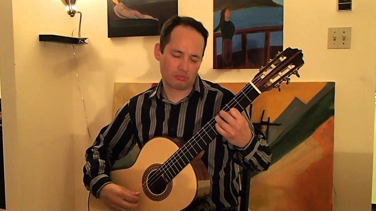 Andrew Mah plays Bach on a Darren Hippner neo lattice guitar - YouTube