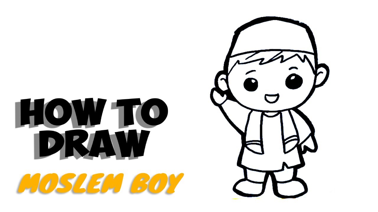 How to Draw Cute Muslim boy | Easy Cute Drawings - YouTube