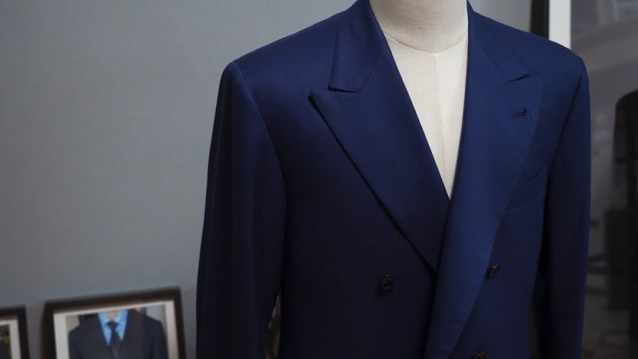 Making bespoke DB suit jacket. | SCABAL super 180’s wool. - YouTube
