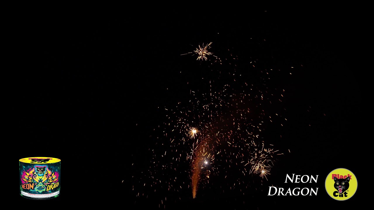 Neon Dragon by Black Cat Fireworks - YouTube