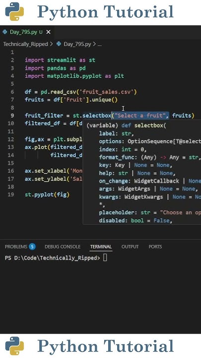 Build an Interactive Plot With Streamlit | Python Tutorial - YouTube