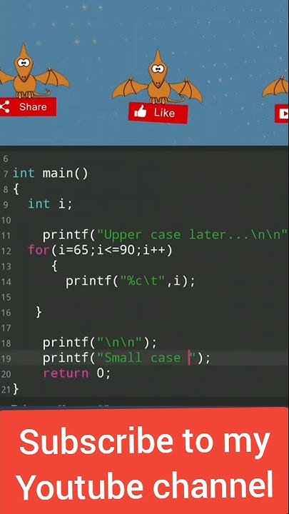 write a c program to print all upper case and lower case letter using ASCII Code using for loop ...