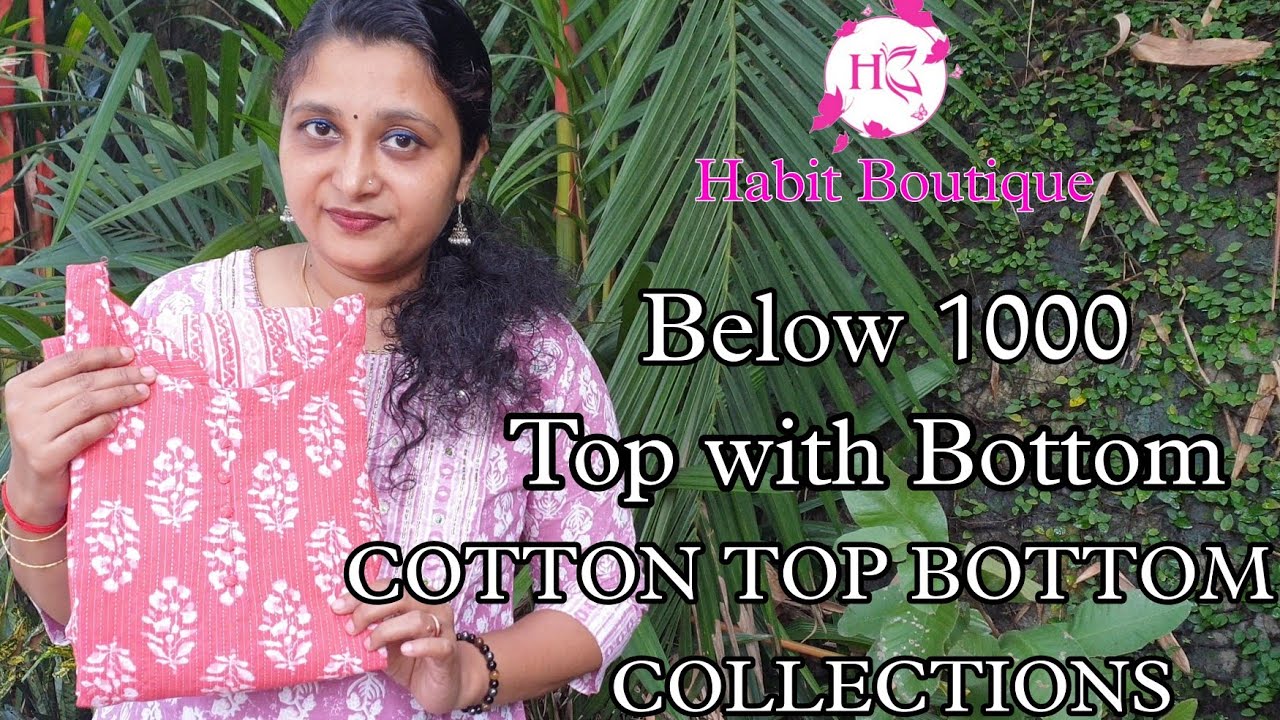 COTTON TOP BOTTOM SET II READY TO WEAR SET II DAILY WEAR TOP WITH ...