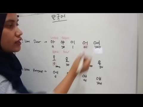 Huruf Hangeul 한글 |Belajar Huruf Vokal Bahasa Korea |Vokal Dasar dan ...