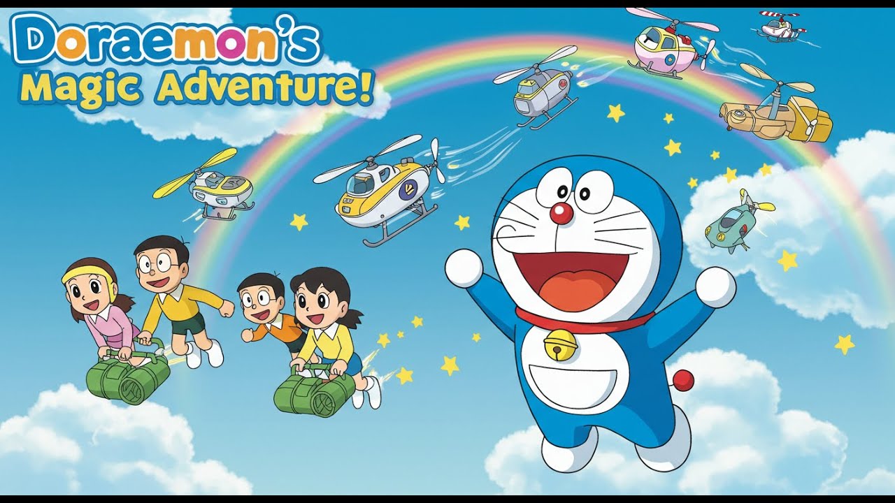 Doraemon Flying Adventure ️ | Kids Rhymes + Animated Story - YouTube