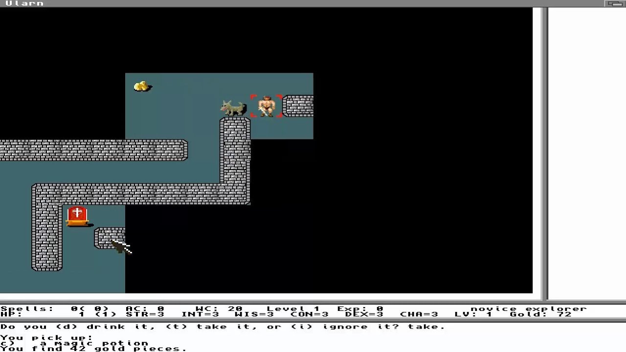 AMIGA ULarn Ultra Larn U LARN 1 6 3 a roguelike game AGA - YouTube