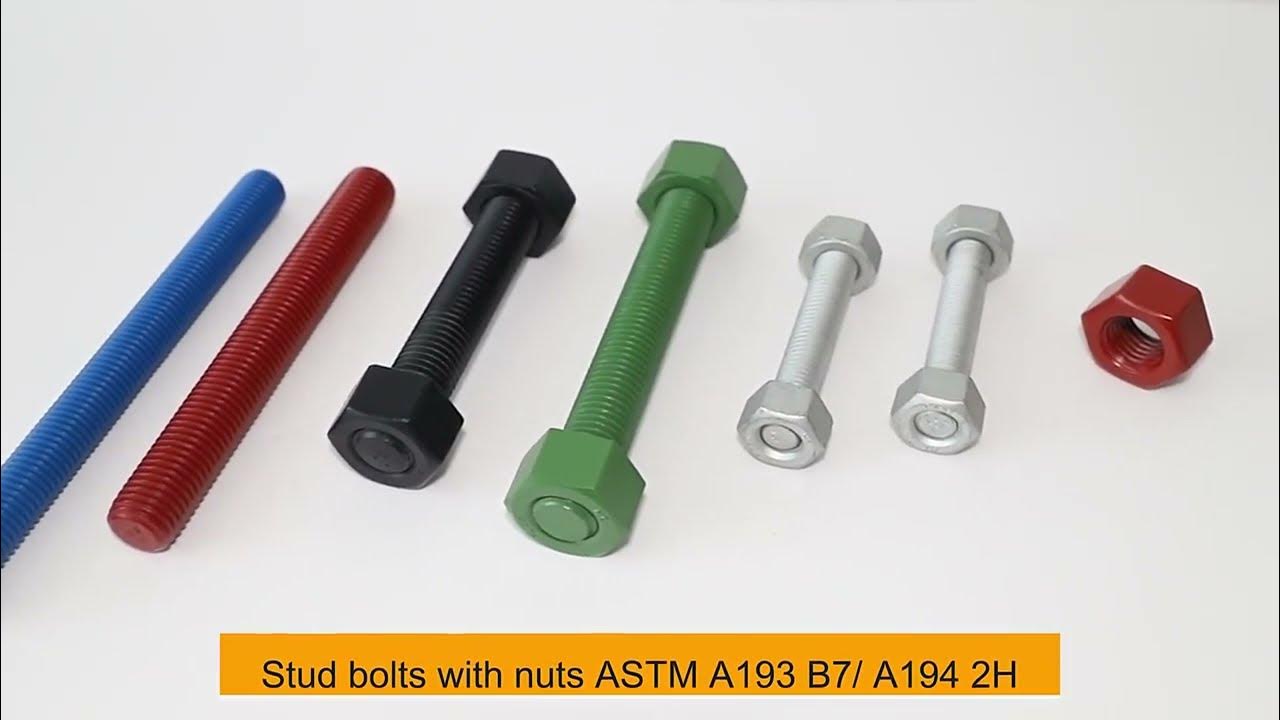 ASTM A193 B7 Stud Bolt/ASTM A194 2H Hex Nut - YouTube
