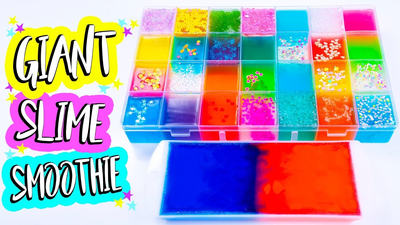 Mixing All My Clear Slimes Together! GIANT SLIME SMOOTHIE! RELAXING ...