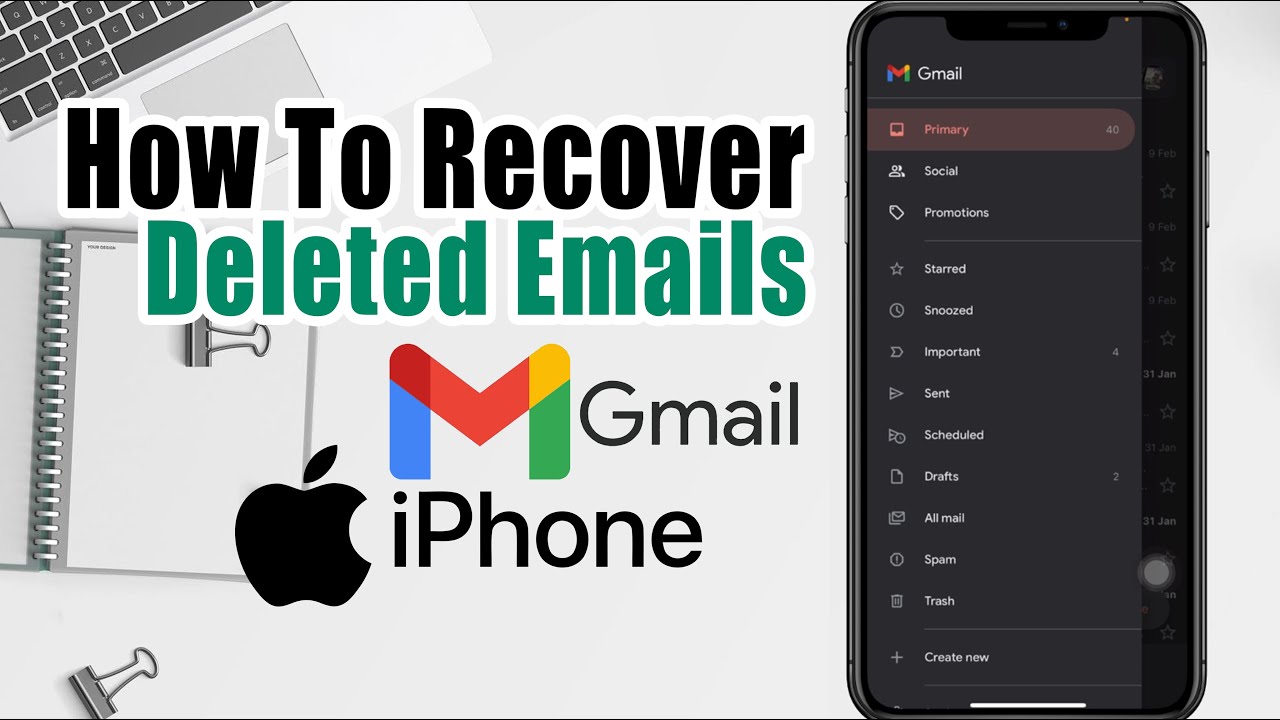 How To Recover Deleted Emails Gmail on iPhone - YouTube