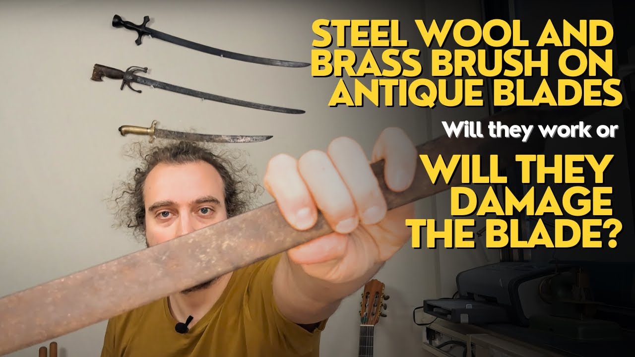 Antique sword maintenance: Friction cleaning on an antique tulwar blade ...