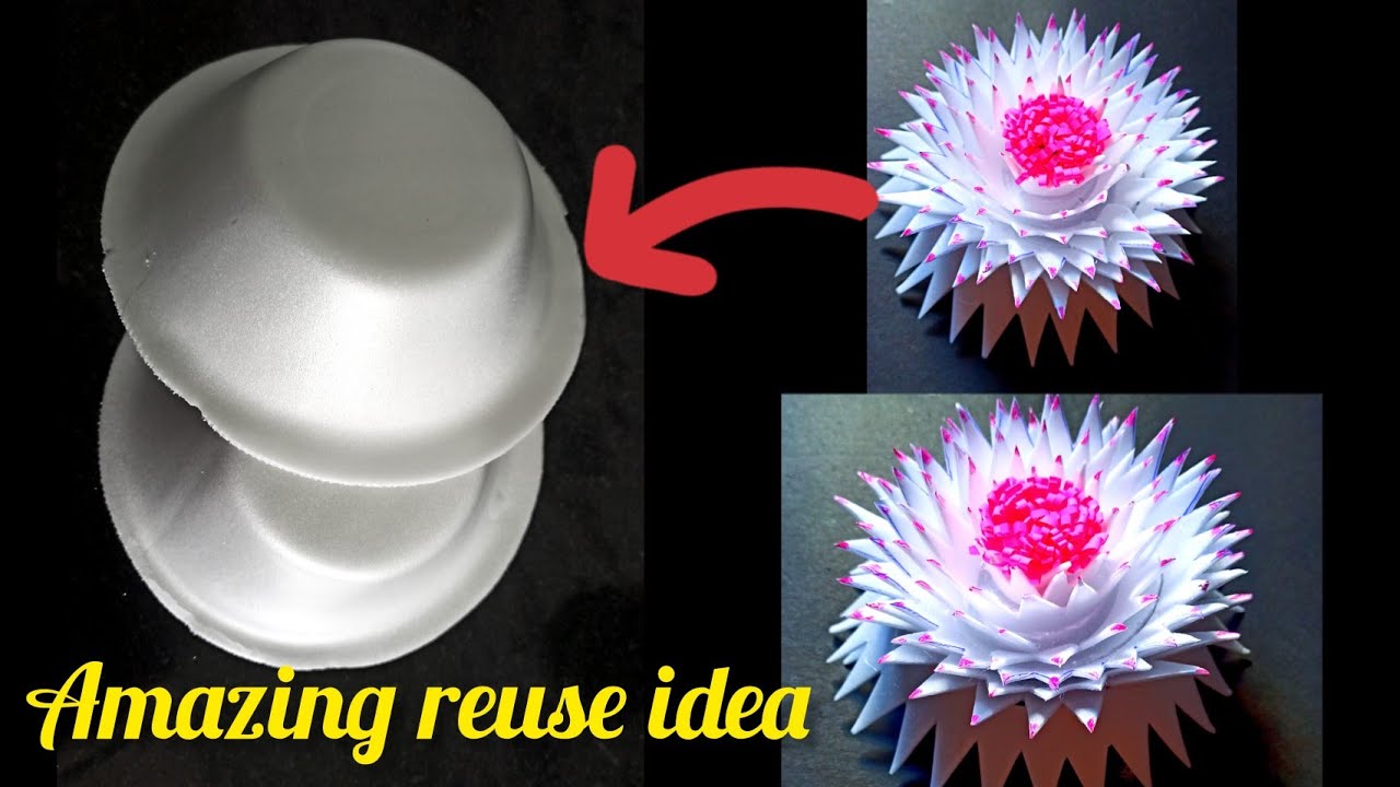 DIY best out of waste disposable thermocol bowl || reuse idea|| waste ...
